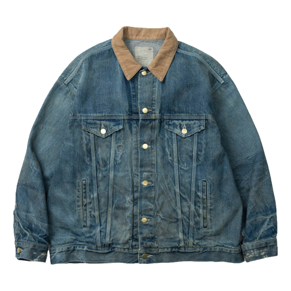 MADNESS TYPE-III SEA ISLAND DENIM JACKET (CORDUROY COLLAR) (MADE IN JA ...